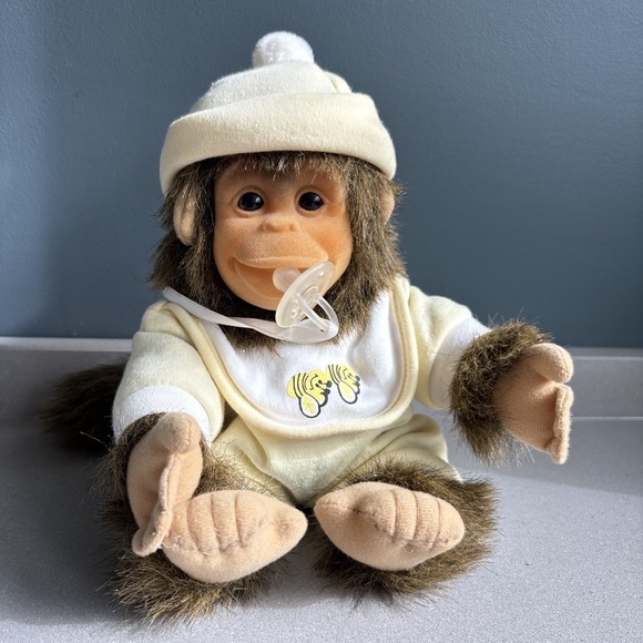 Small Pets | Vintage Hosung Monkey Plush Baby Chimp Joey Stuffed Animal Pjs 1994 Toy 1 | Poshmark
